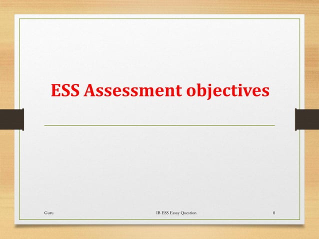How to Write ESS Essay Questions in Paper 2-First Exam 2017 | PDF