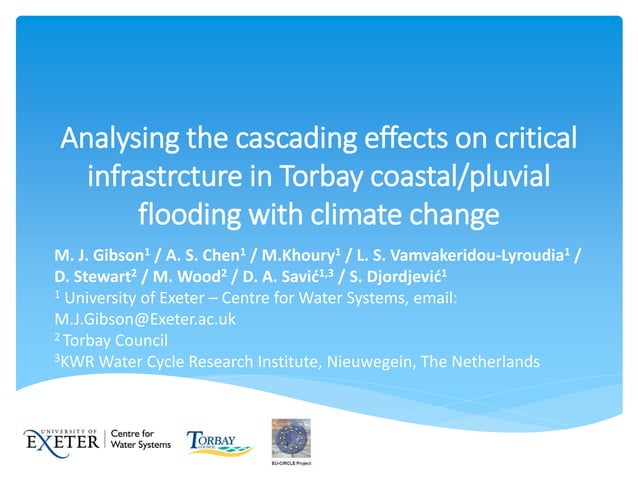 Analysing the cascading effects on critical infrastrcture in Torbay ...