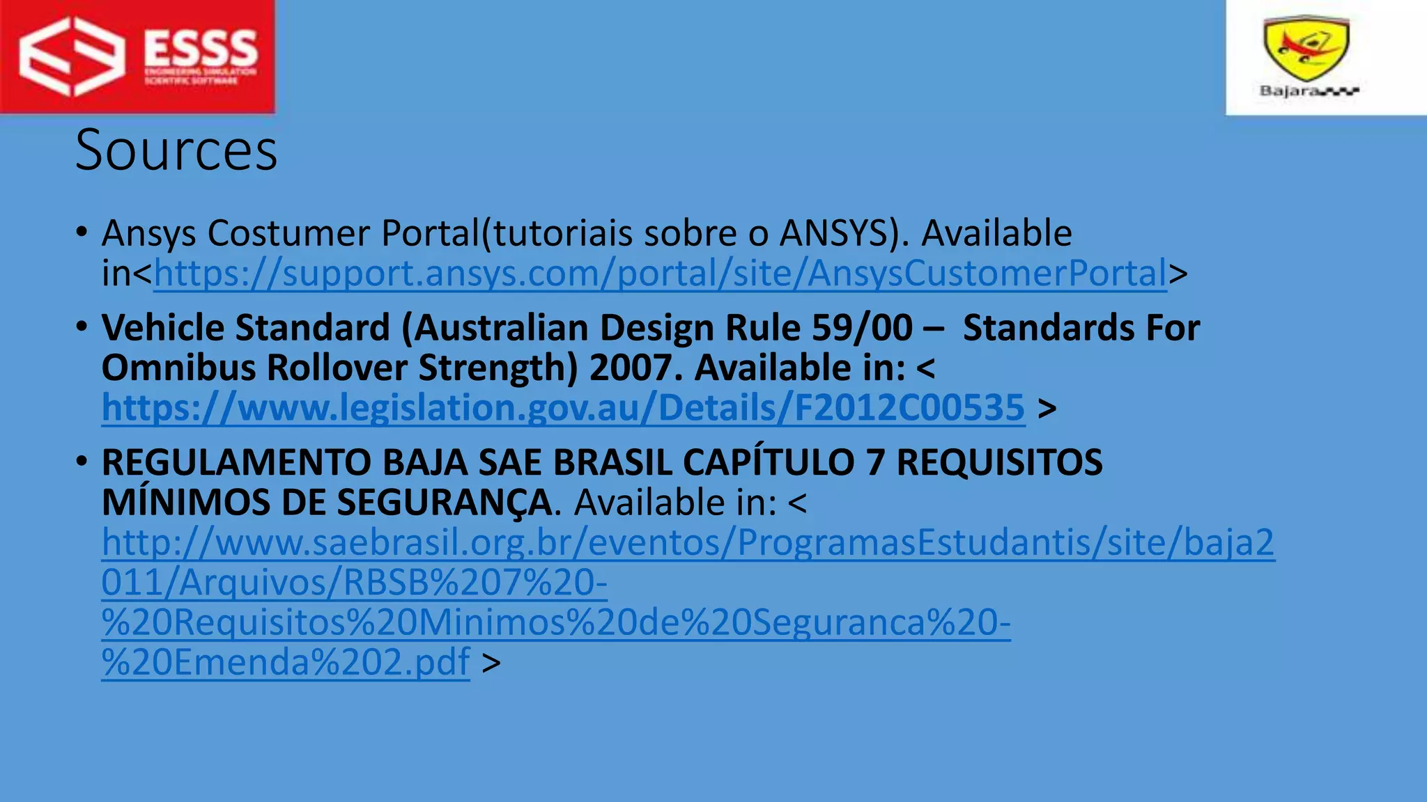 BAJA SAE Brazil Structural Report | PPTX