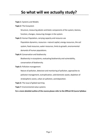 Ess student course guide | DOC