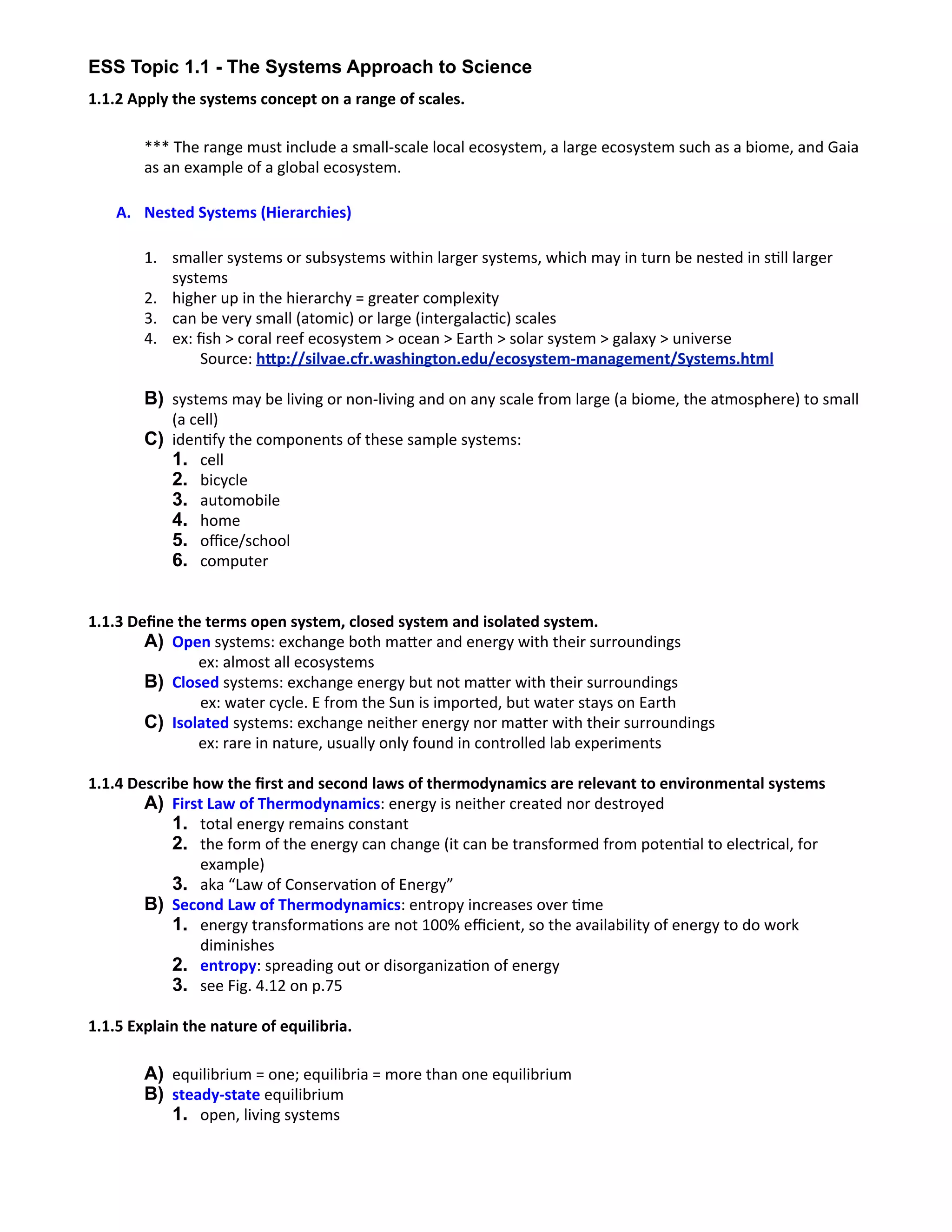 Ess Topic 1 - Systems and Models | PDF