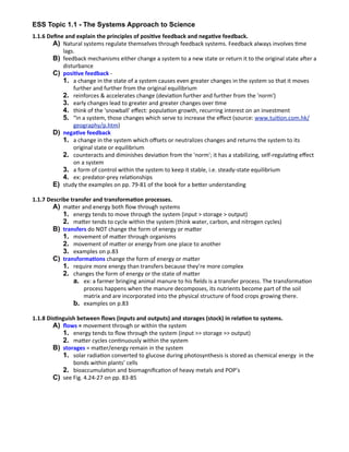 Ess Topic 1 - Systems and Models | PDF