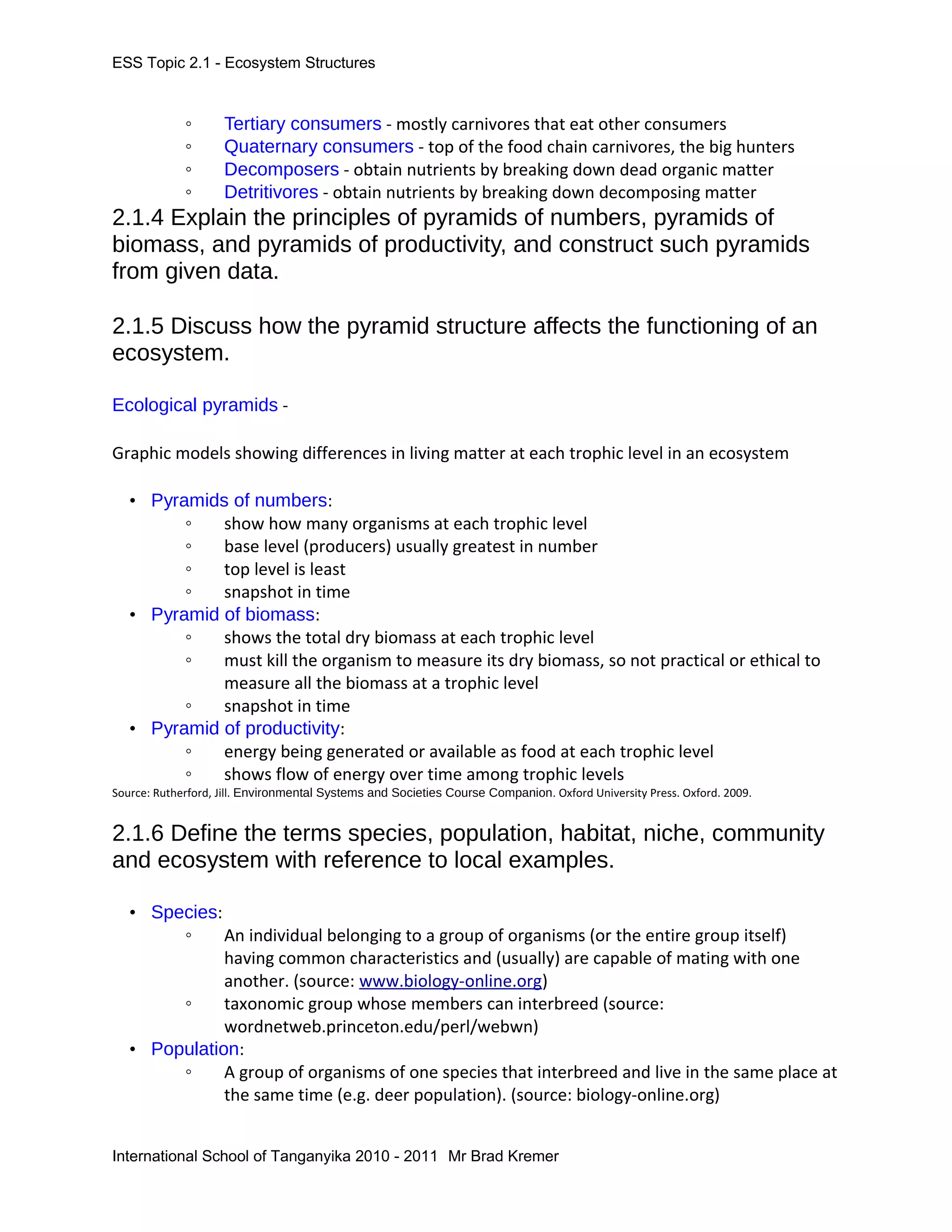 Ess topic 2.1 ecosystem structures | DOC