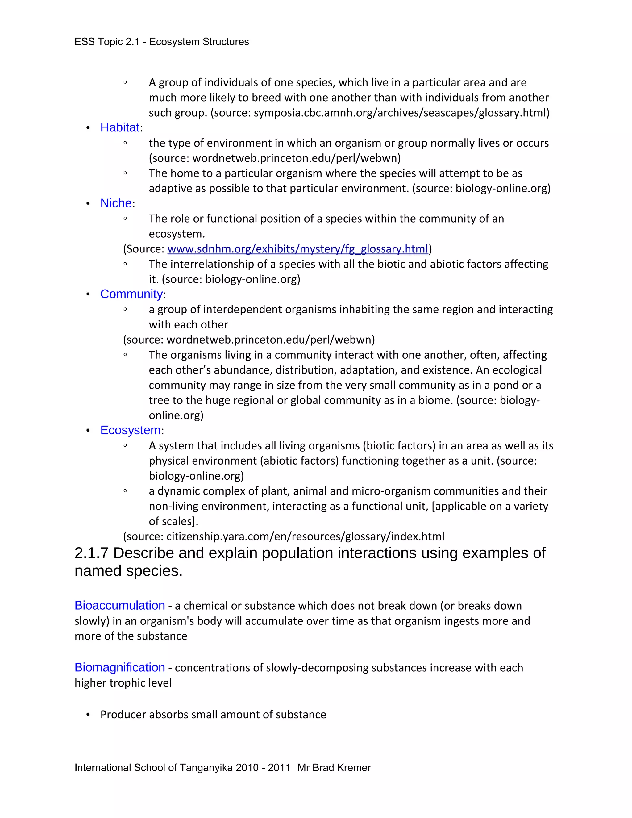 Ess topic 2.1 ecosystem structures | DOC