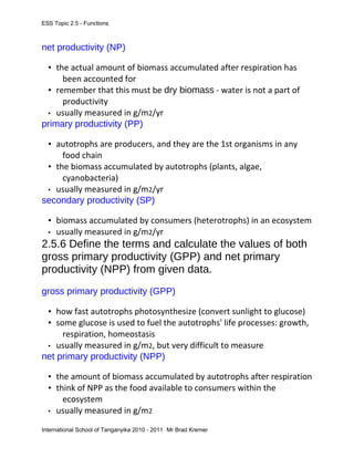 Ess topic 2.5 functions | DOC