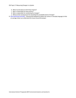 Ess topic 2.7 measuring changes in a system | DOC