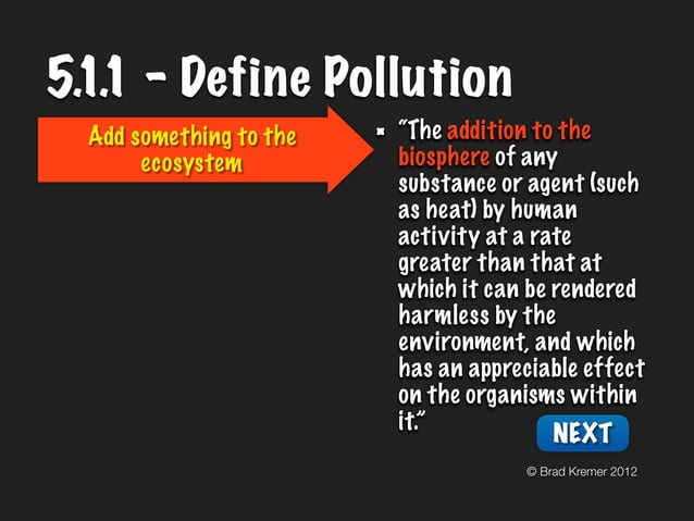 Ess Topic 5.1 The Nature of Pollution | KEY
