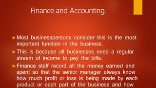business functions | PPT