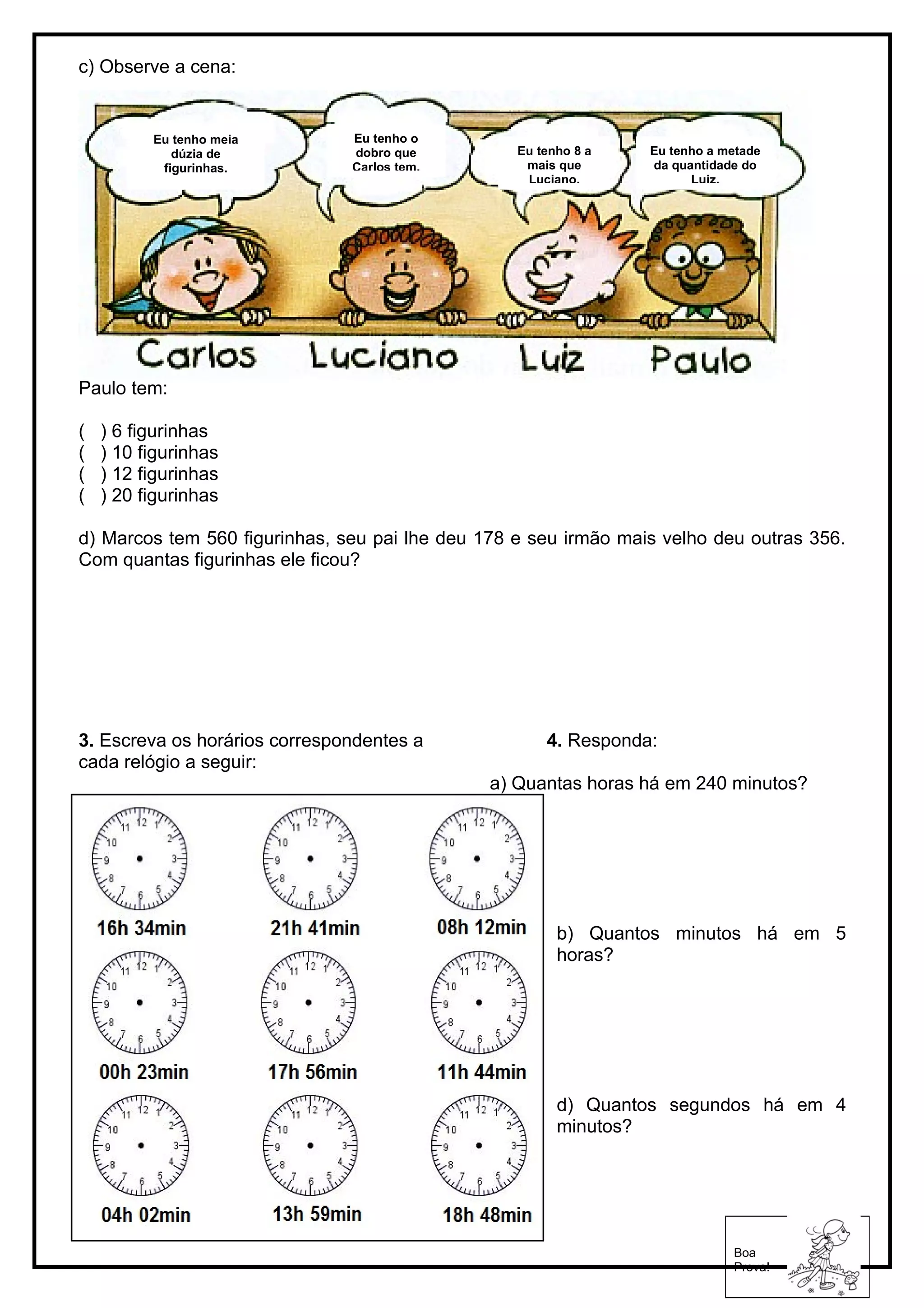 Est. recup. 2º trim. matemática | DOC