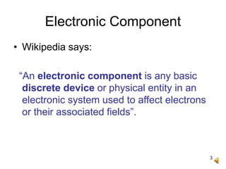EST 130, Identifying Active Components | PPT