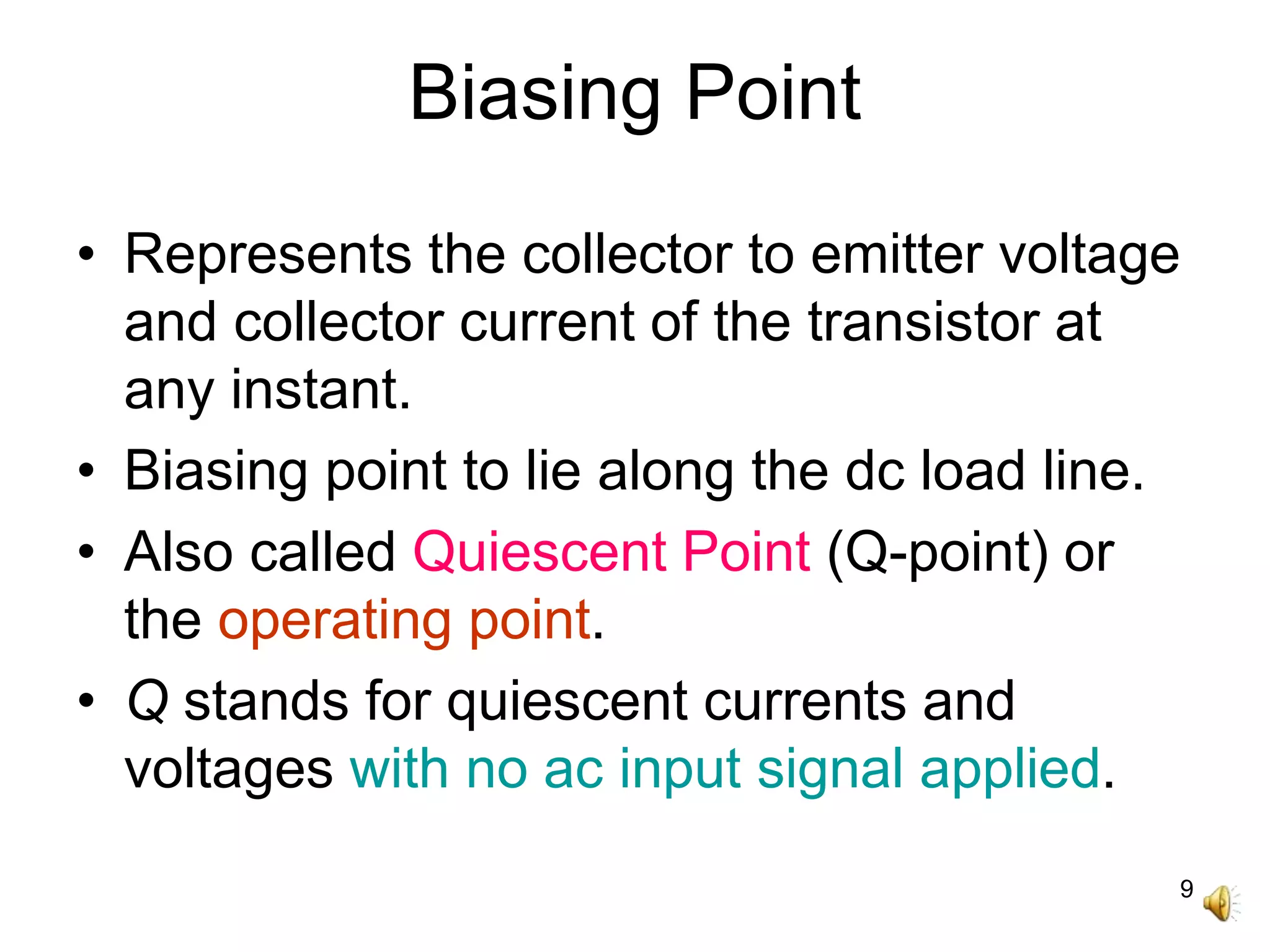 EST 130, Transistor Biasing and Amplification. | PPT