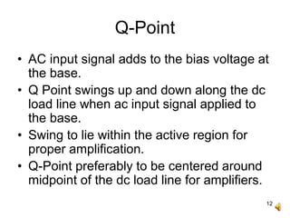 EST 130, Transistor Biasing and Amplification. | PPT
