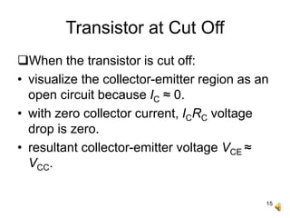 EST 130, Transistor Biasing and Amplification. | PPT