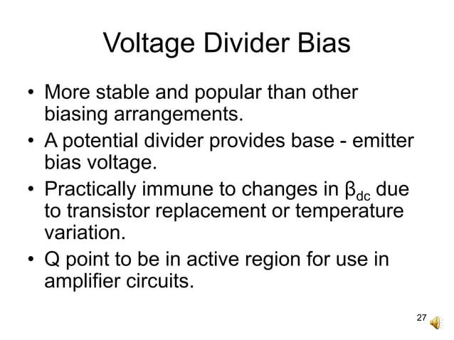 EST 130, Transistor Biasing and Amplification. | PPT | Consumer ...