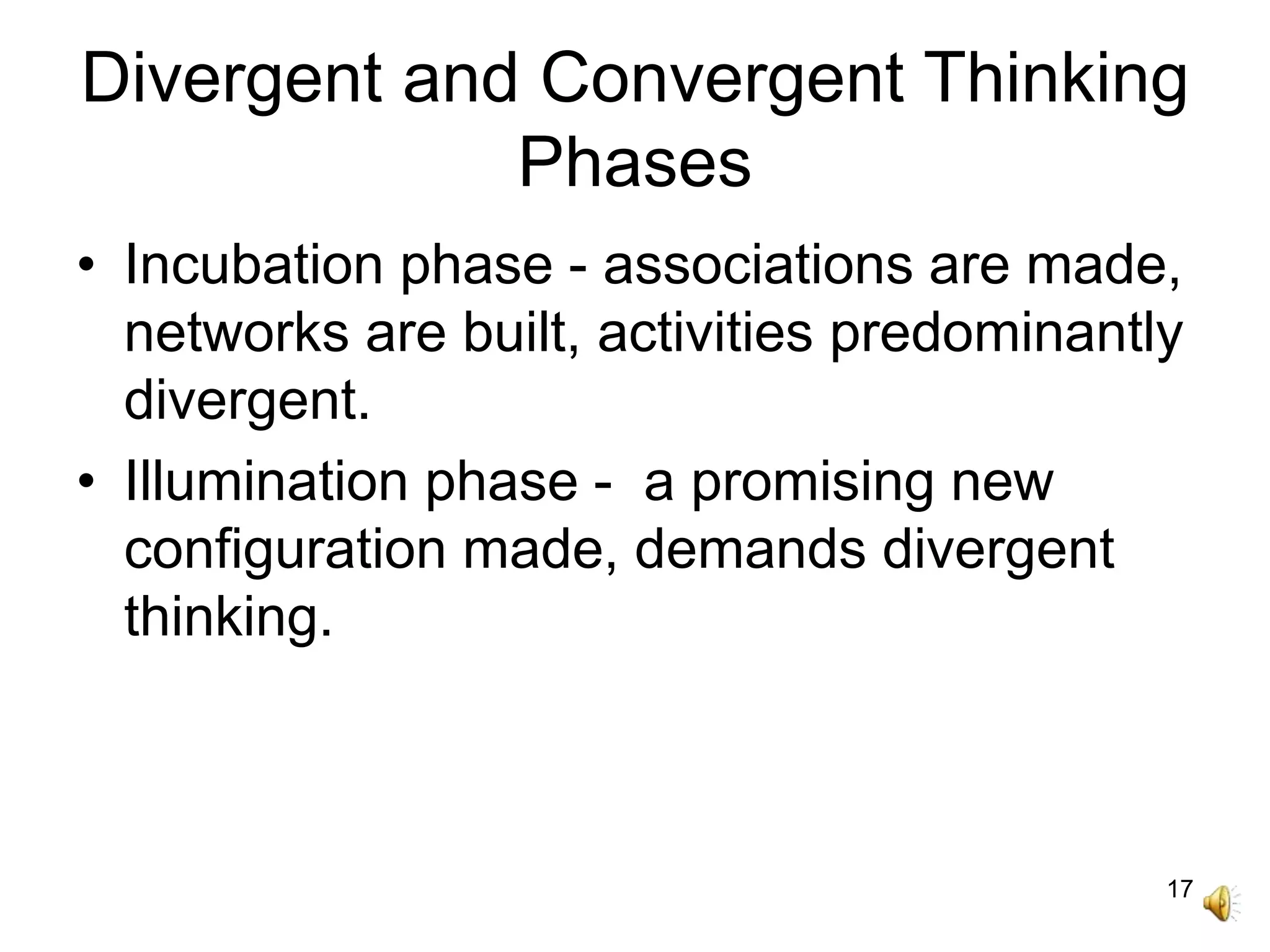 EST 200, Convergent and Divergent Thinking | PPT