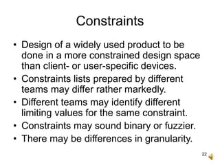 EST 200, Identifying Constraints | PPT