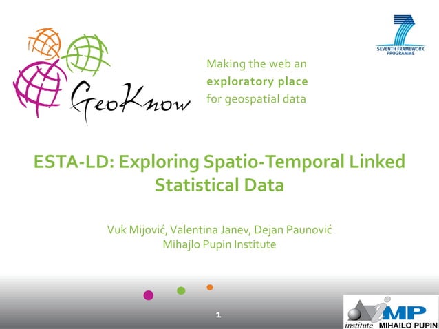 ESTA-LD exploring spatio-temporal linked statistical data | PPT