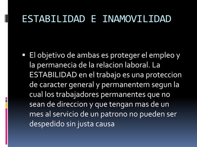 Estabilidad laboral | PPT