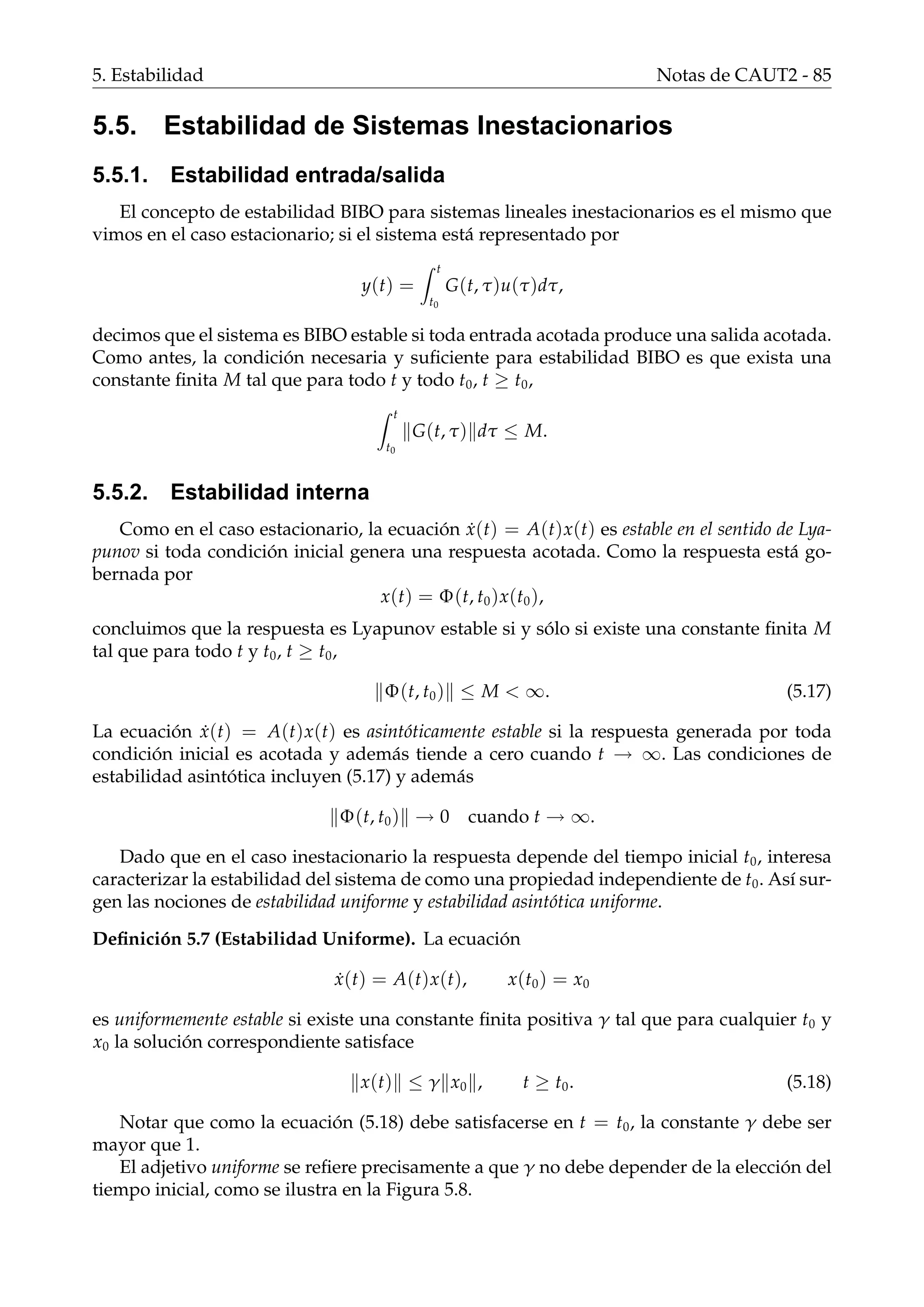 Estabilidad en espacio de estados | PDF