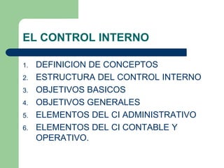 Establecimiento de sistemas de control interno | PPTX