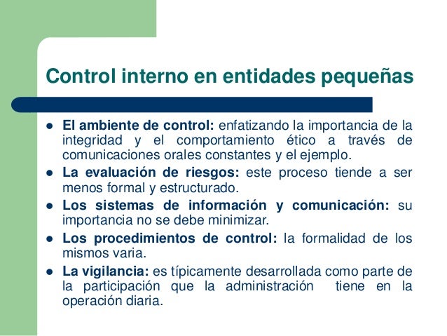 Establecimiento De Sistemas De Control Interno - Backstage