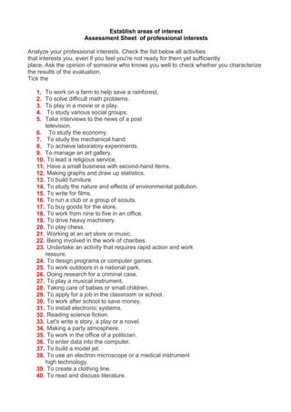 Establish areas of interest | PDF