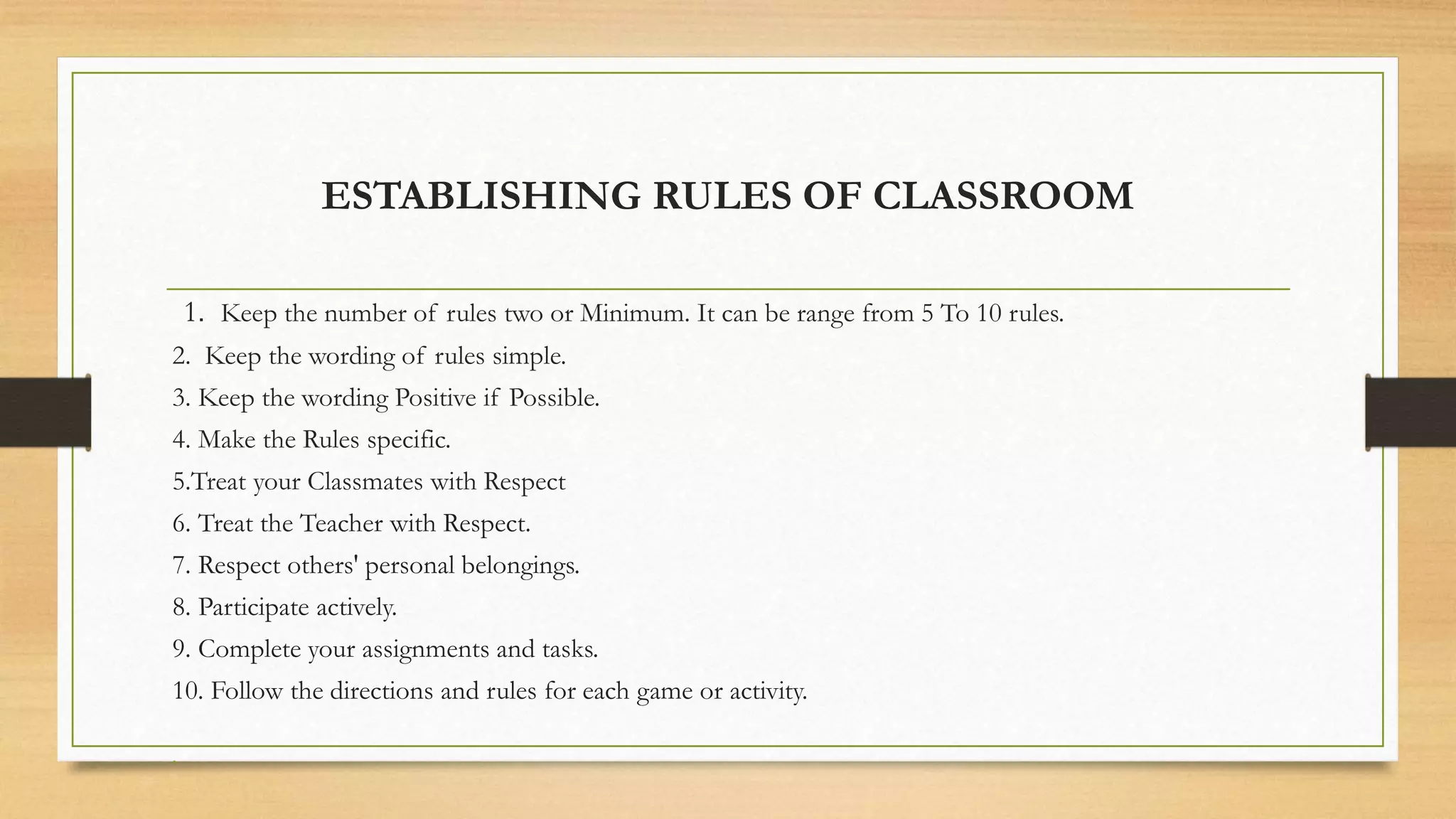 Establish classroom norms | PPTX