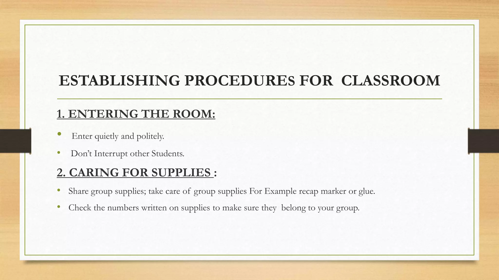 Establish classroom norms | PPTX