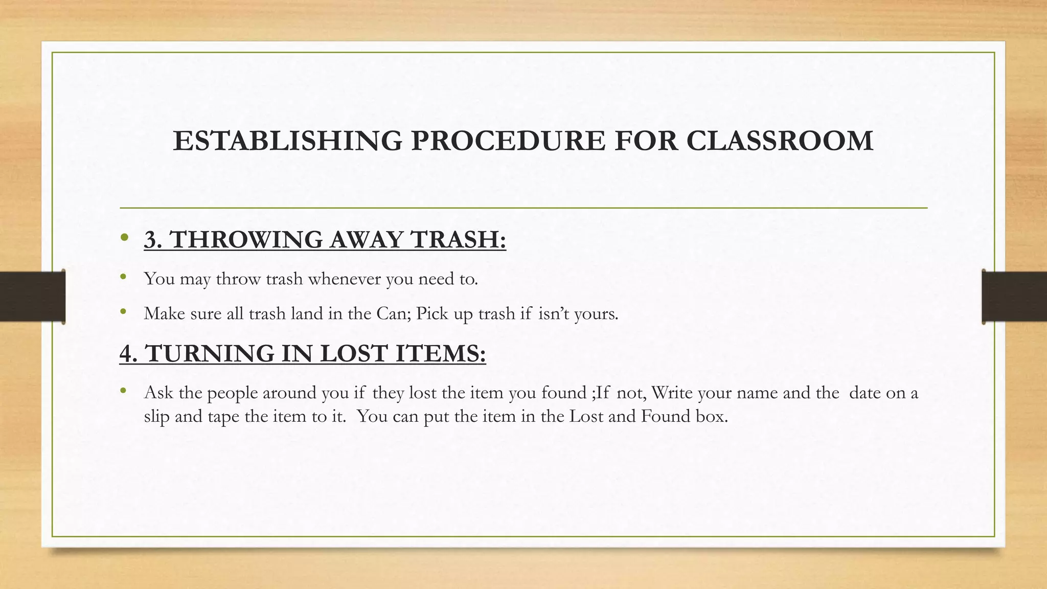 Establish classroom norms | PPTX