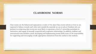 Establish classroom norms | PPTX