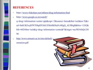 Establishing a drug information centre | PPTX