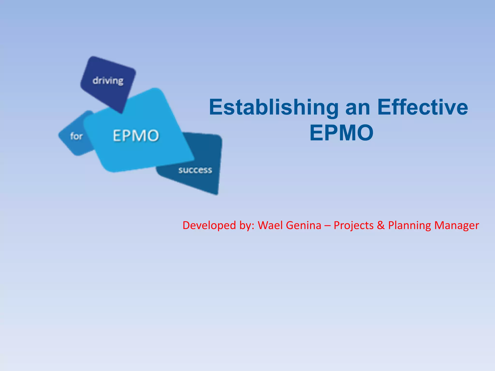 Establishing an effective EPMO | PDF
