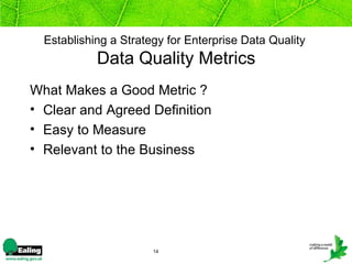 Establishing a Strategy for Data Quality | PPT