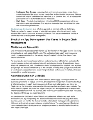 Improve Supply Chain Transparency with Blockchain Development | PDF