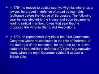 Establishing background knowledge patrick henry | PPT