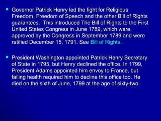 Establishing background knowledge patrick henry | PPT