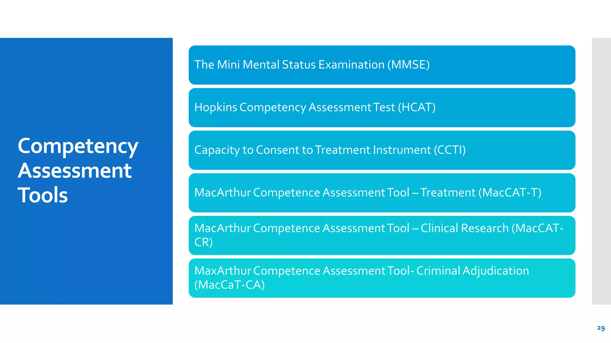 Establishing competency in mentally ill | PPTX