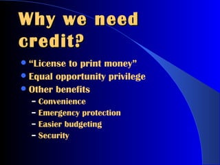 Establishing Credit | PPT