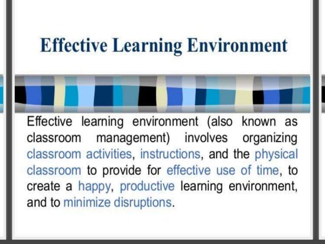 Establishing effective learning environment | PPT