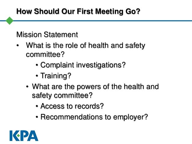 Establishing Effective Safety Committees May 19, 2016