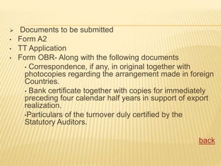 Establishing foreign branches abroad by indian company | PPTX