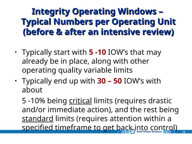Establishing of intergrity windows evaluation OW's.ppt