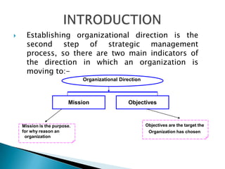 Establishing organizational direction | PPTX