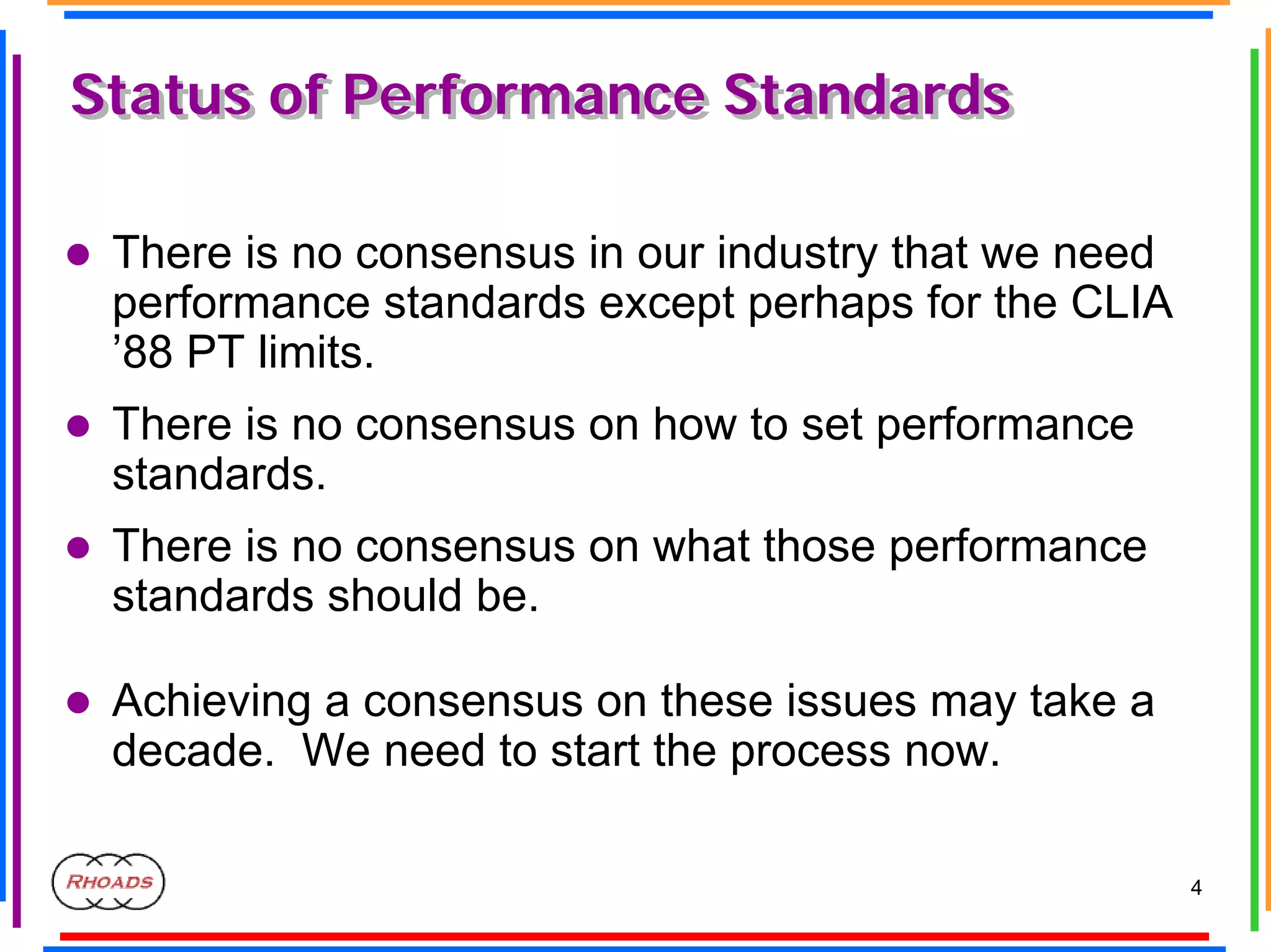 Establishing Performance Standards | PDF
