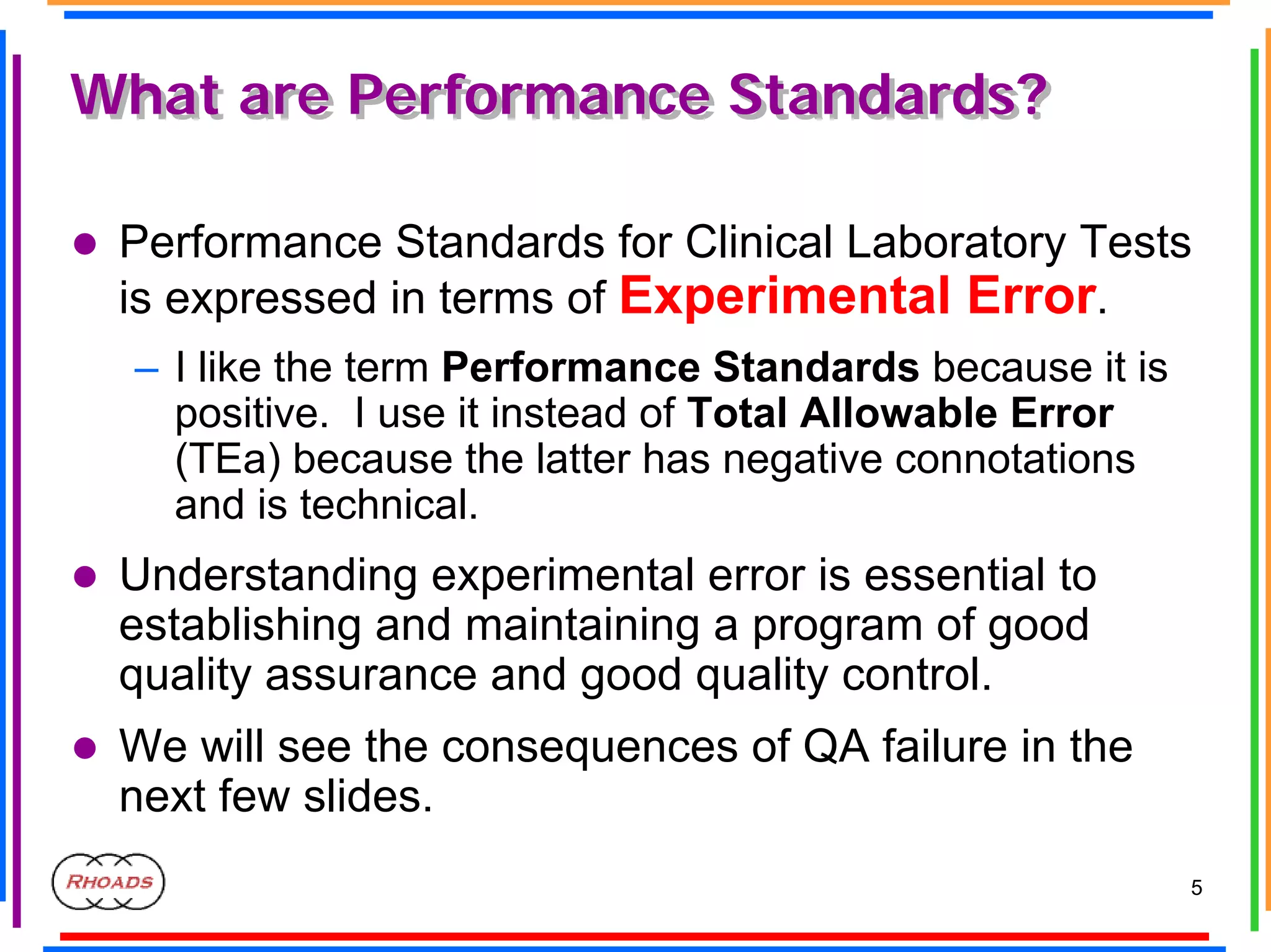 Establishing Performance Standards | PDF