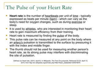 Establishing target (THR) & resting heart (RHR) | PPS