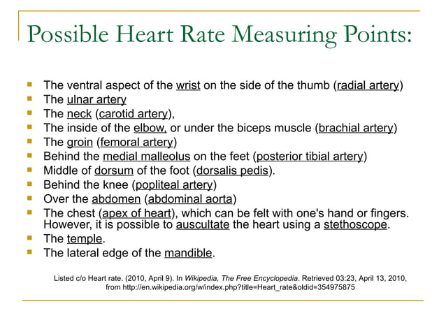 Establishing target (THR) & resting heart (RHR) | PPS