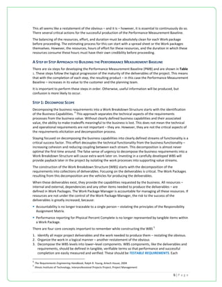 Establishing the Performance Measurement Baseline | PDF