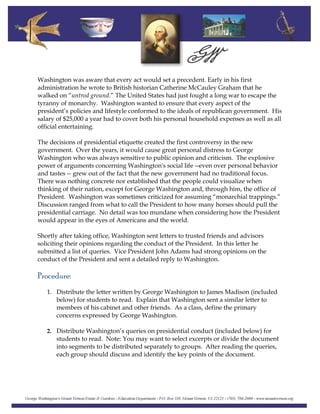 Establishing The Presidency | PDF