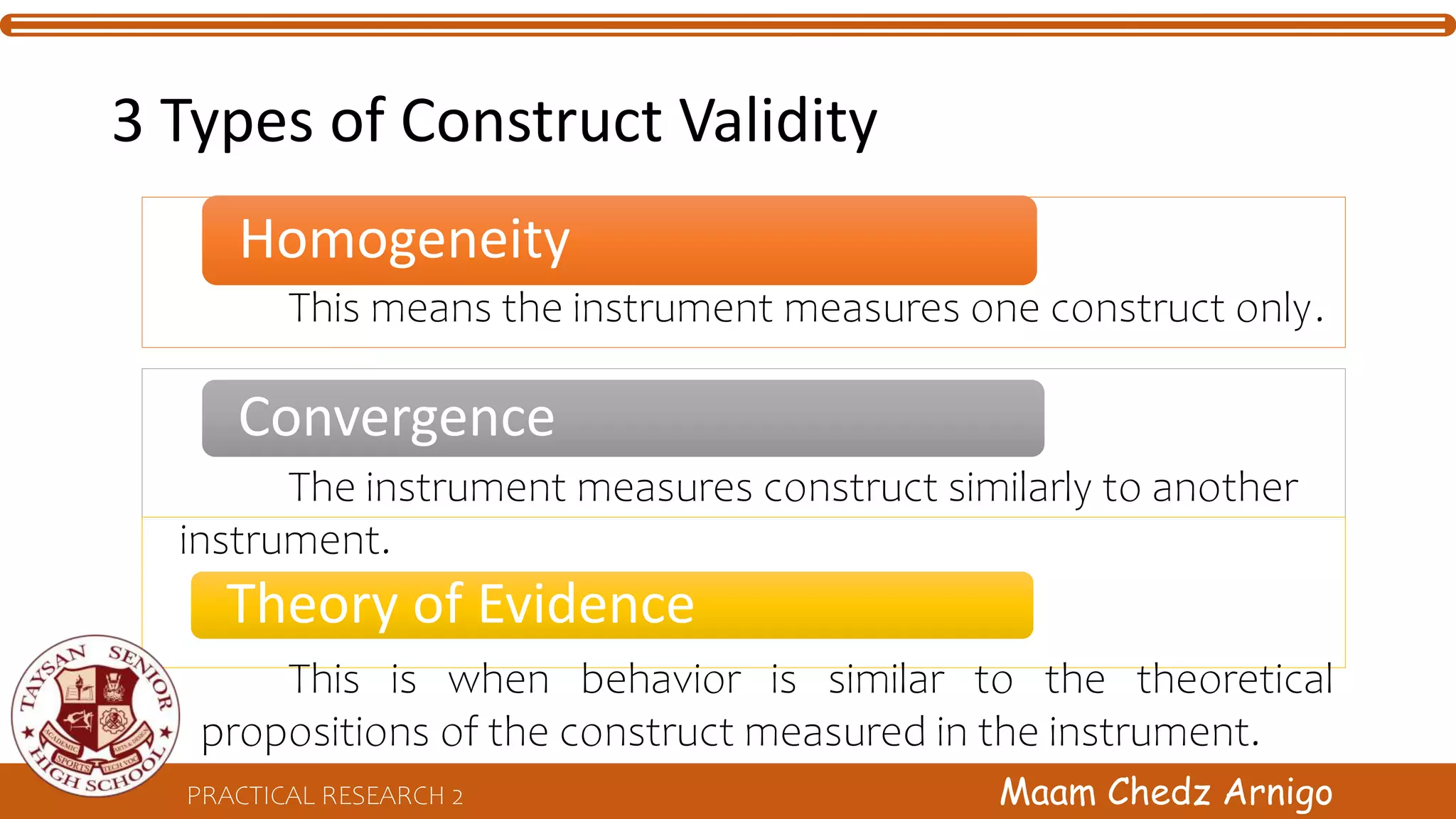 ESTABLISHING THE VALIDITY AND RELIABILITY [Autosaved].pptx